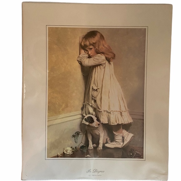 Vintage | Accents | Vintage Picture Print In Disgrace By C Burton Barb ...